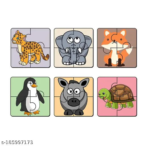 Wooden Premium Wild Animal Puzzles for Kids – Springkart