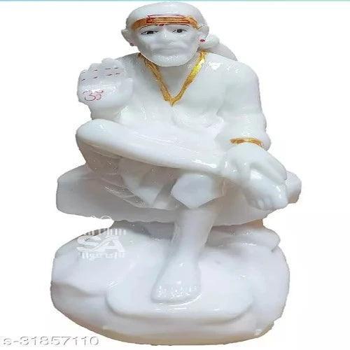Sai Amrut Gifts Italian Marble Ashirwad Hand Baba Idol/Murti for Home ...