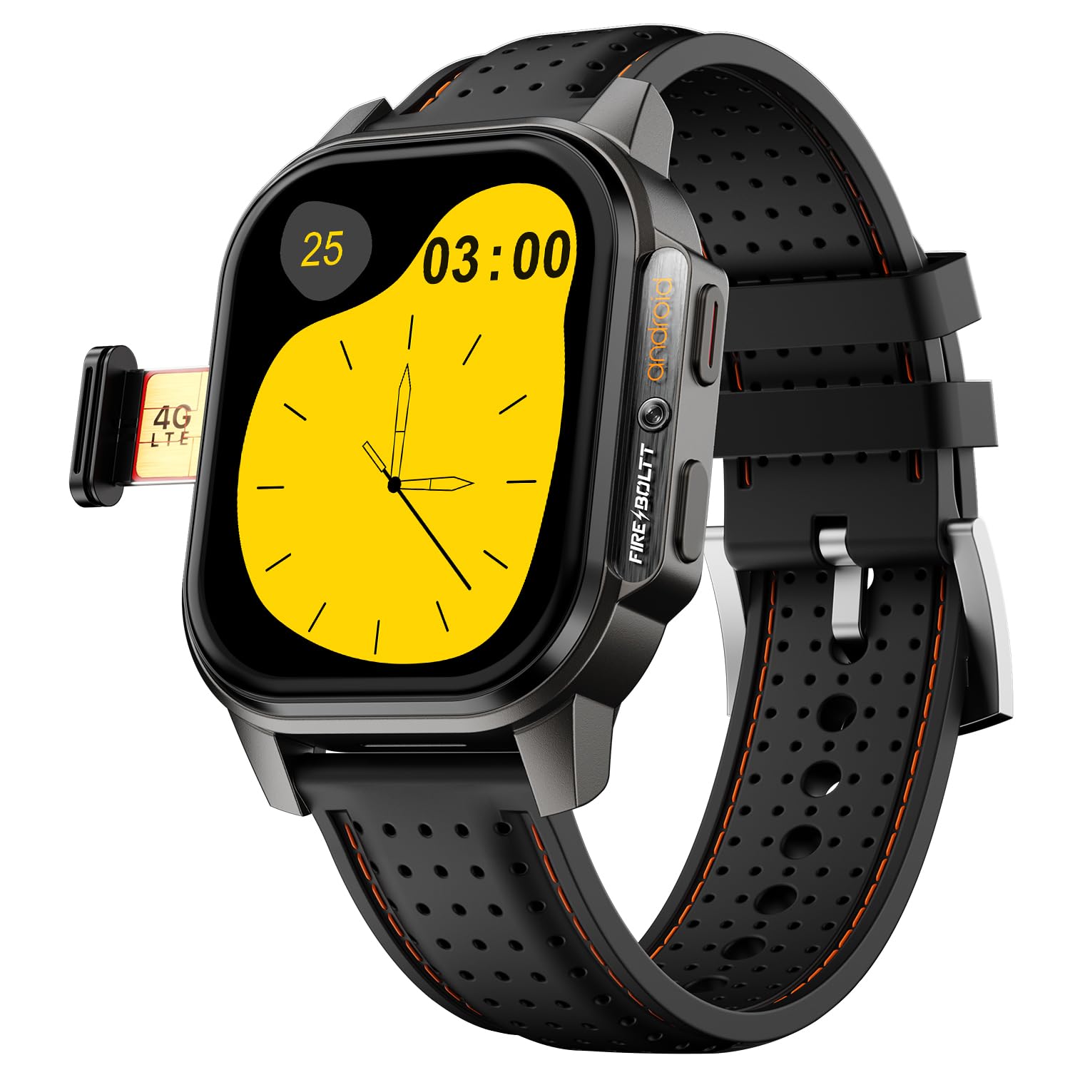 Fire-Boltt Snapp Smart Watch, Selfie Camera, 4G Nano-SIM Slot, 54.1mm ...