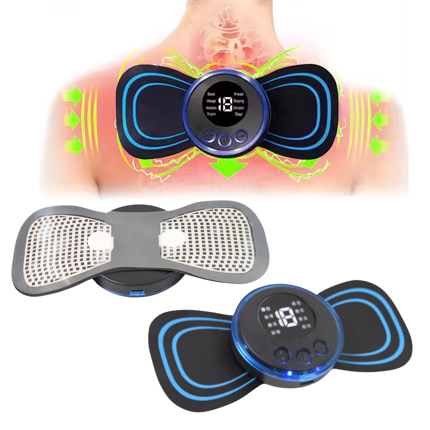 Butterfly Electric Neck Massager Cordless Full Body Massage With Remot ...